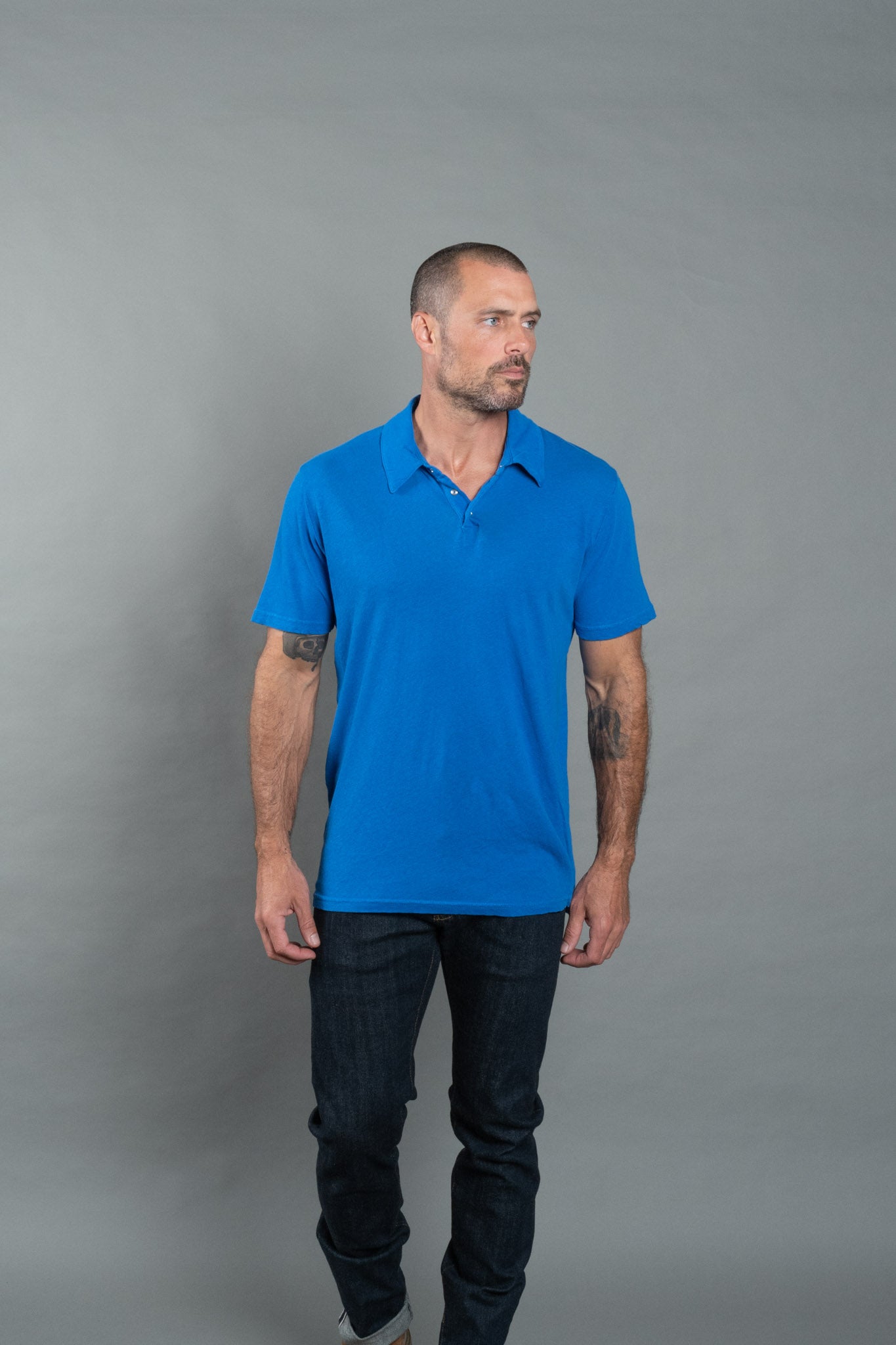 Men's Cotton Linen Polo Shirt – Mika Jaymes
