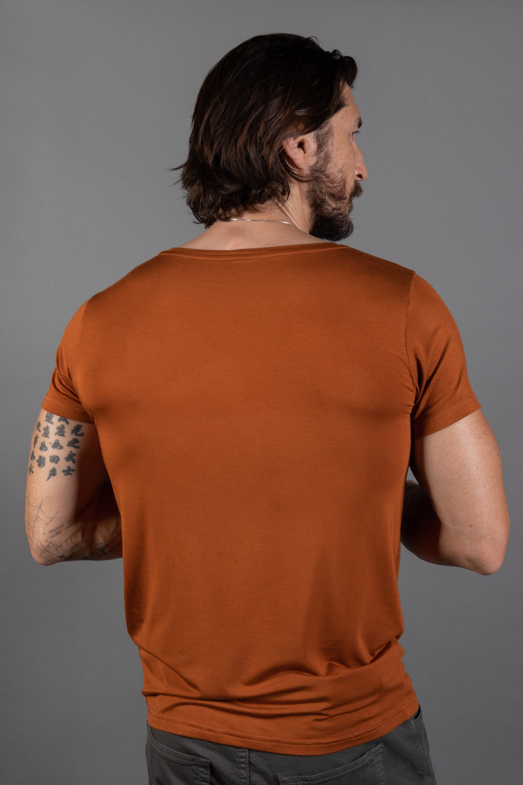 Men's Modal Wide Neck Slim Fit Tee – Mika Jaymes