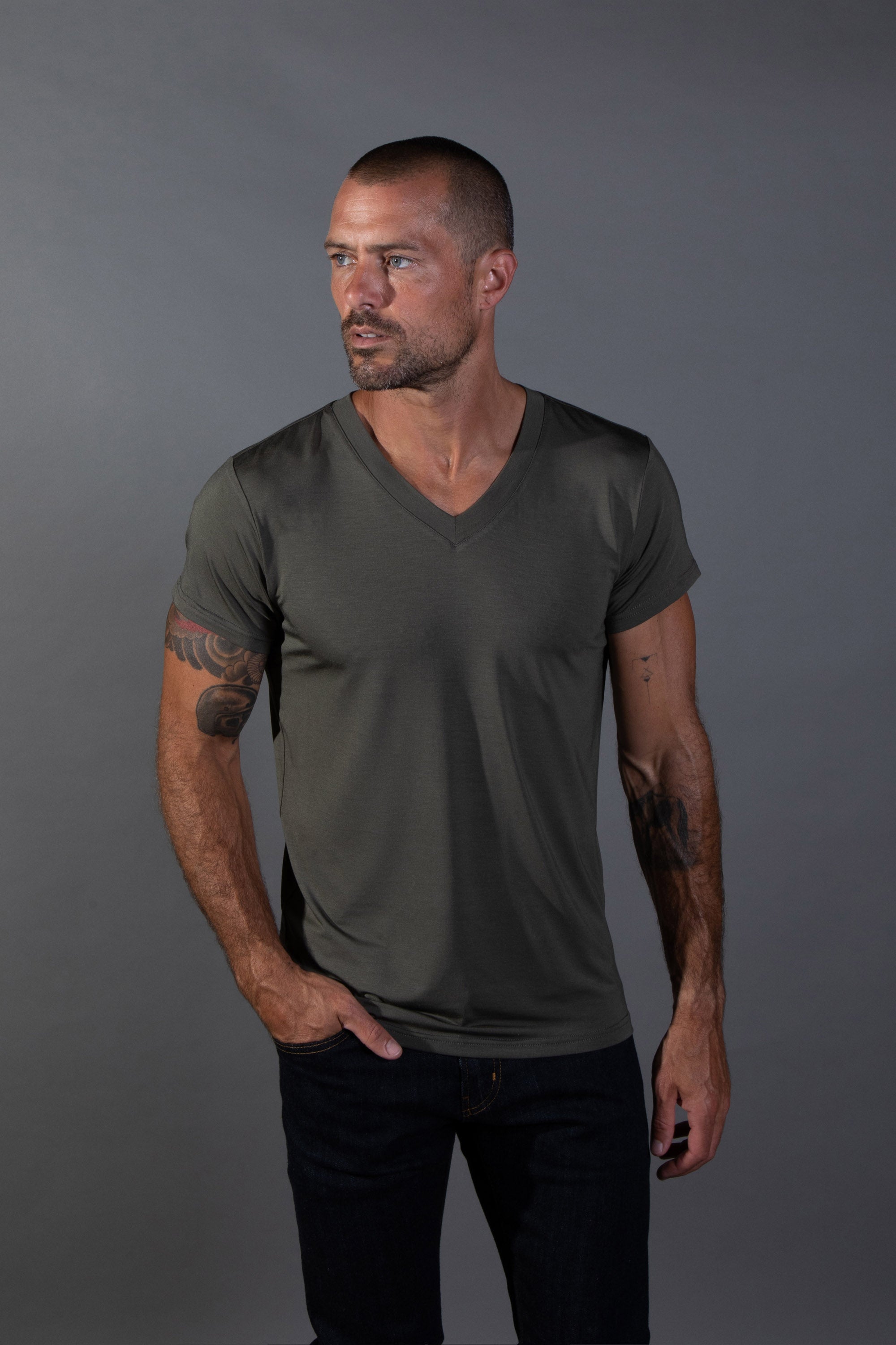 Men's Modal Classic V-Neck Modern Tee – Mika Jaymes