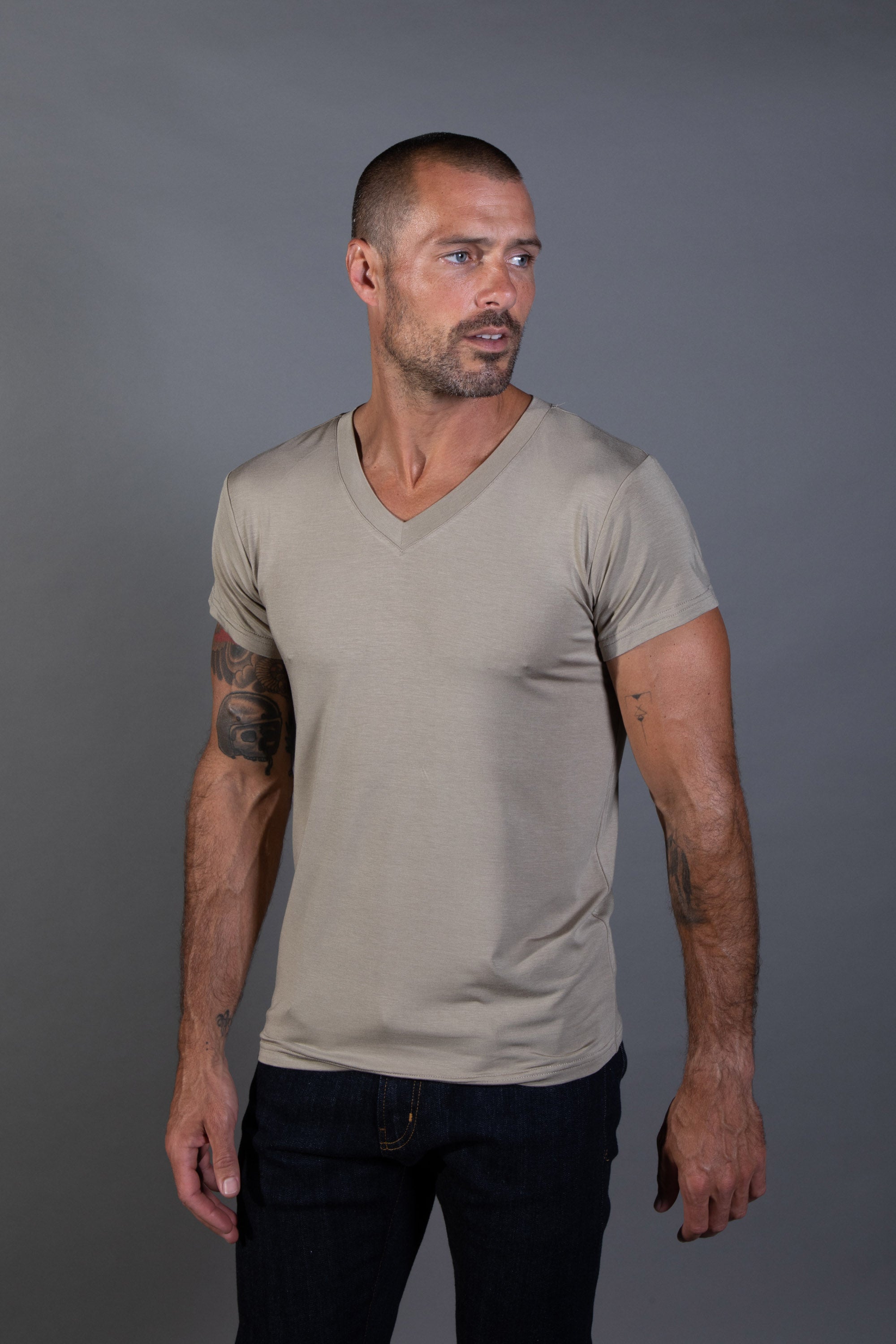 Men's Modal Classic V-Neck Modern Tee – Mika Jaymes
