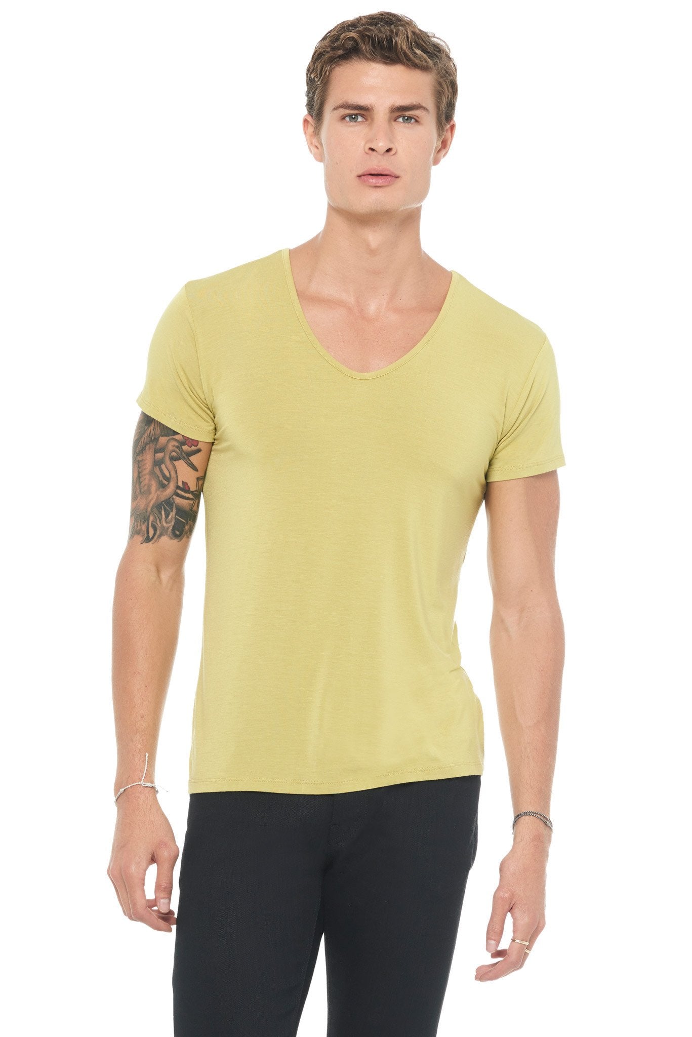 Men's Modal Modern V-Neck Tee Shirt – Mika Jaymes