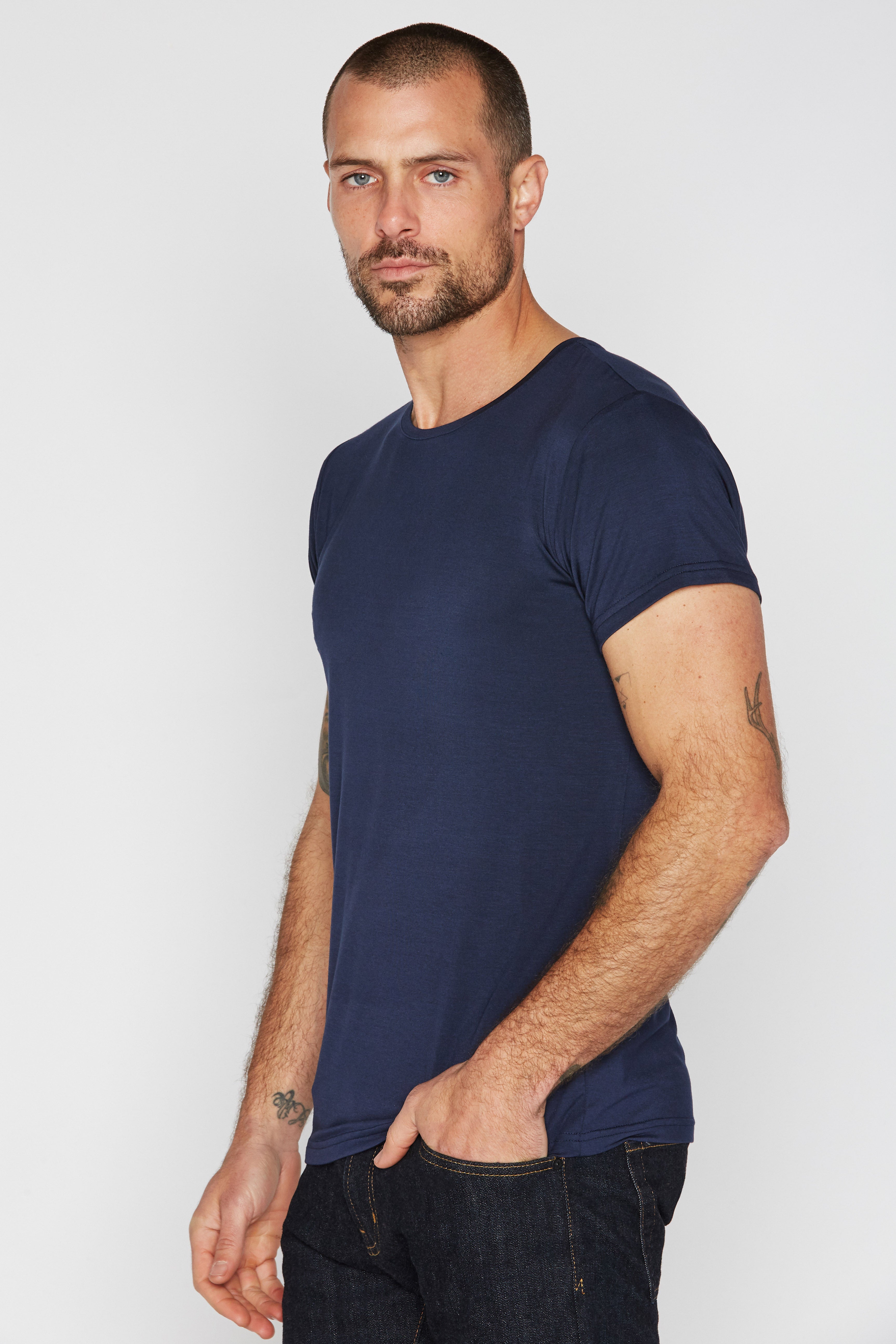 Men's Modal Fabric Crew Neck Fashion Tee – Mika Jaymes