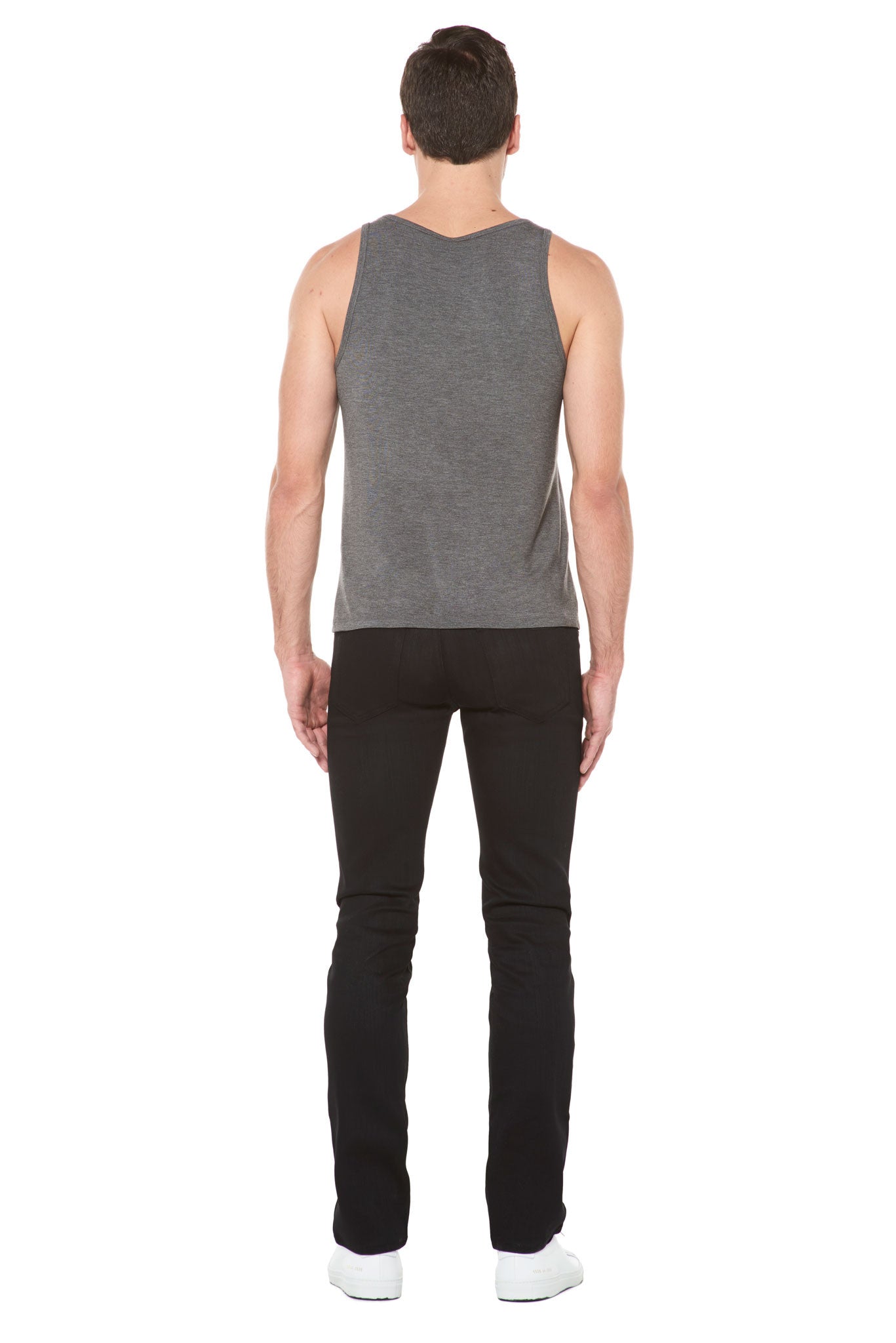 MEN'S MODAL SCOOP NECK TANK TOP - HEATHER GREY – Mika Jaymes