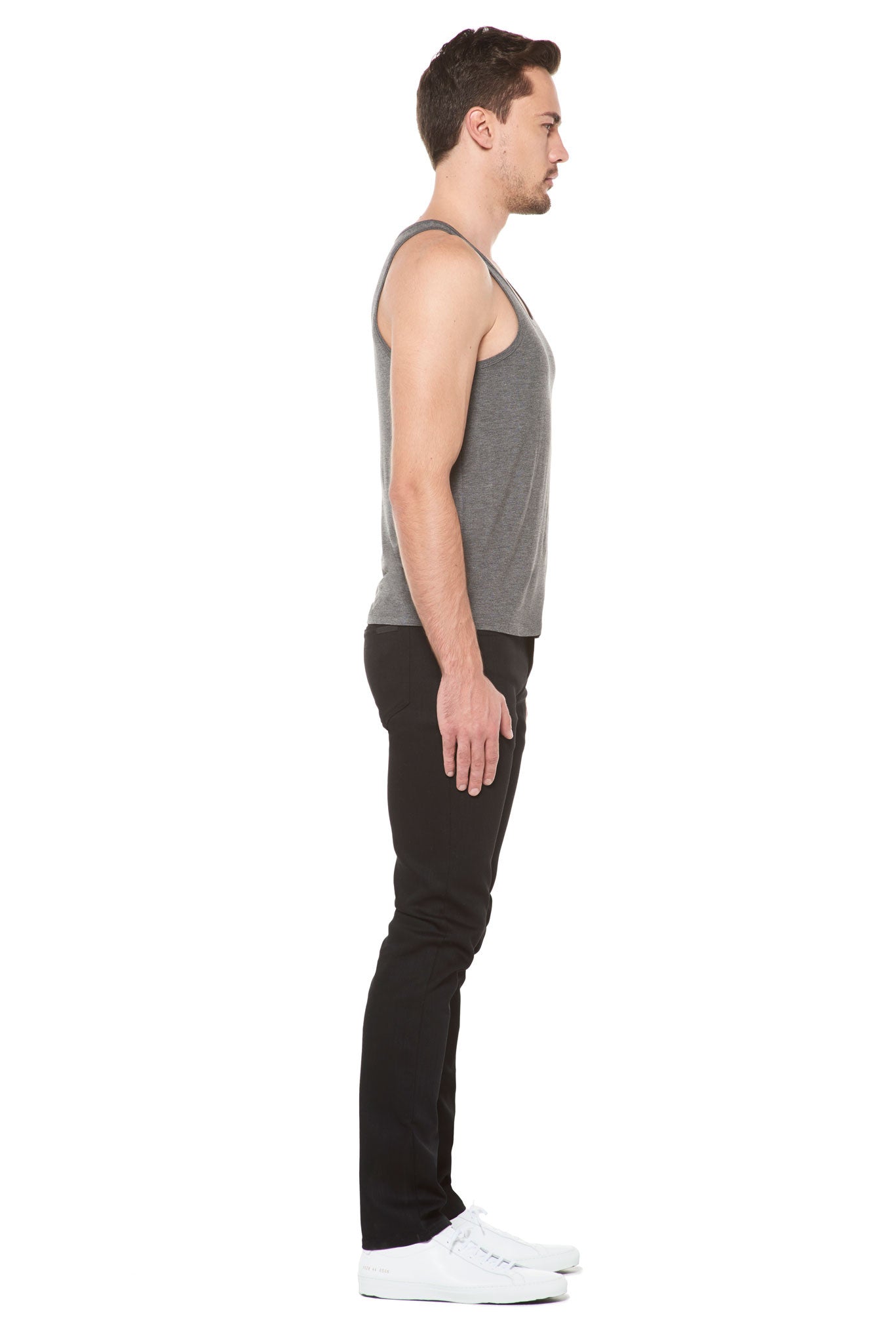 MEN'S MODAL SCOOP NECK TANK TOP - HEATHER GREY – Mika Jaymes